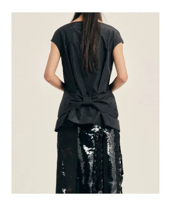 Simone Rocha Bow-detail Peplum Top