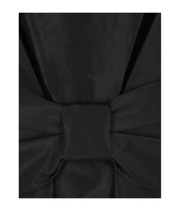 Simone Rocha Bow Detail Peplum Top - Black