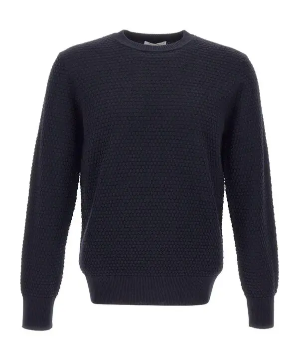 KANGRA Textured Crew Neck Knitted Sweater
