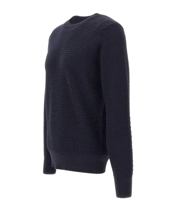 KANGRA Textured Crew Neck Knitted Sweater