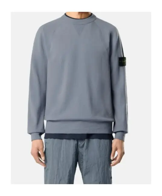 Stone Island Loose-fit Raglan Sleeve Crewneck Jumper - Ashes