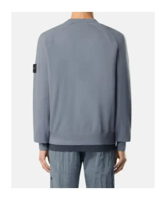Stone Island Loose-fit Raglan Sleeve Crewneck Jumper - Ashes