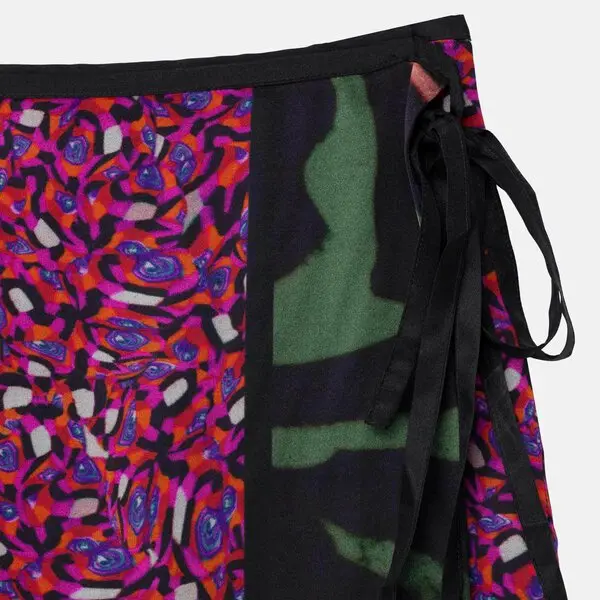 Dries Van Noten Printed Wrap Skirt