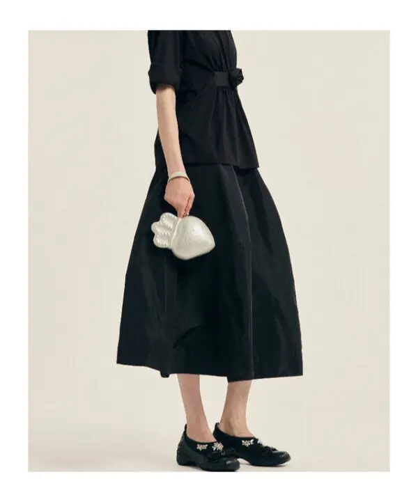 Simone Rocha Taffeta Circle Midi Skirt