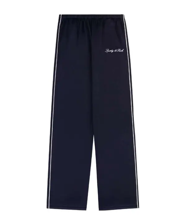 SPORTY  RICH Sporty & Rich Straight-leg Trousers With Side Stripes
