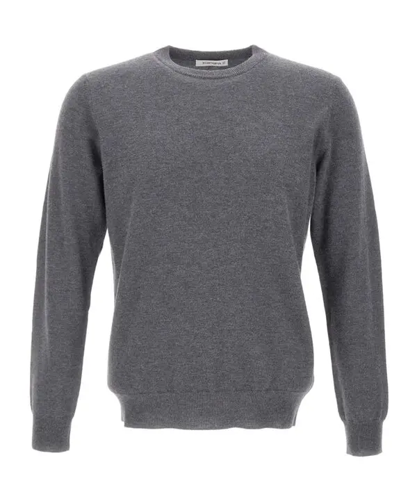 KANGRA Ribbed Trim Knitted Sweater