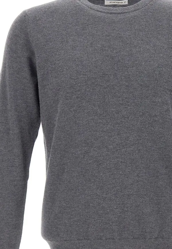 KANGRA Ribbed Trim Knitted Sweater