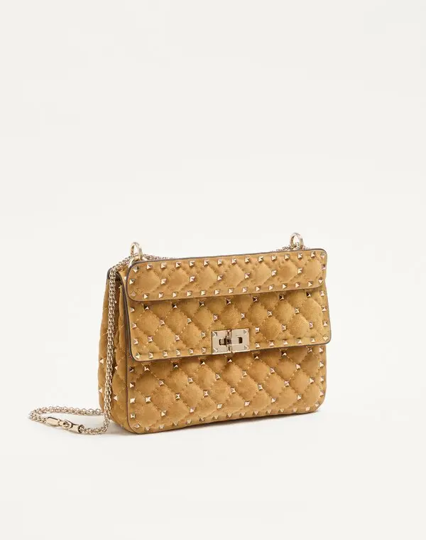 Valentino Garavani Rockstud Spike Medium Suede Bag
