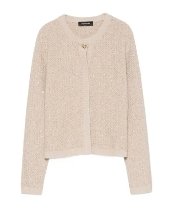 Fabiana Filippi Crew-neck Cardigan - Nude