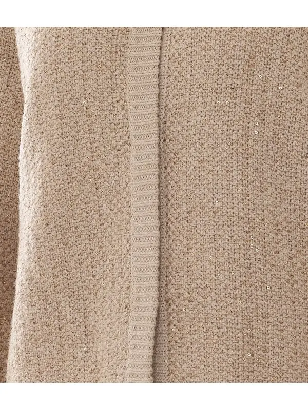Fabiana Filippi Textured Embellished Cardigan - Nude