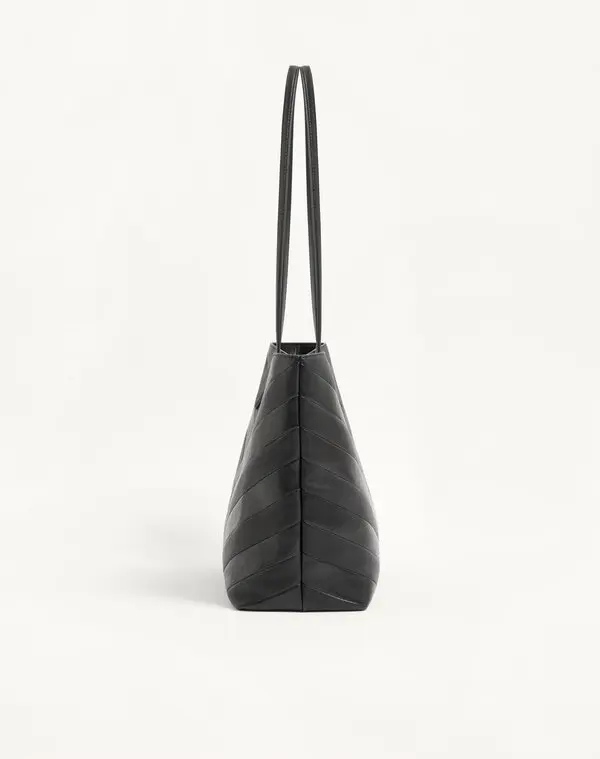 Valentino Garavani Jean Medium Shopping Bag In Nappa With Chevron Motif