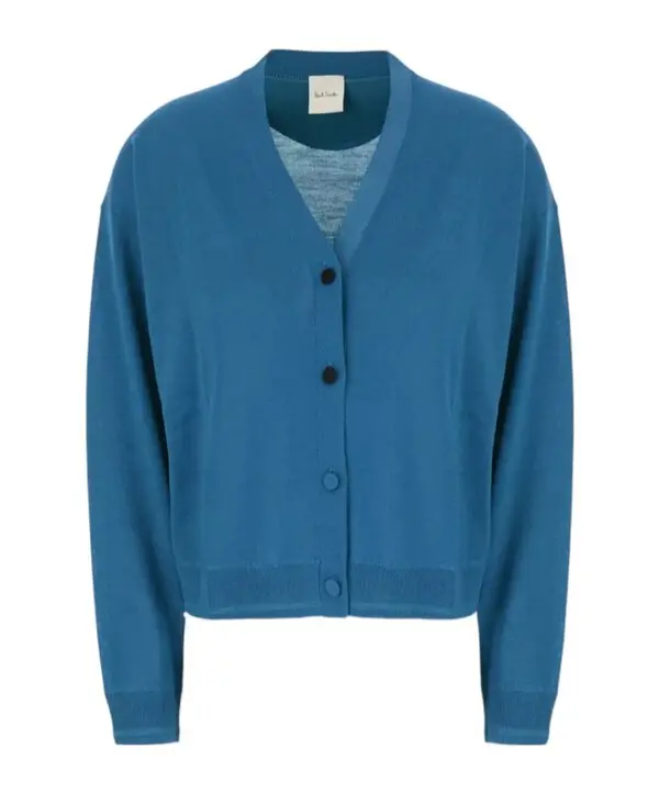 Paul Smith Cerulean Wool Blend Cardigan - Sky-blue