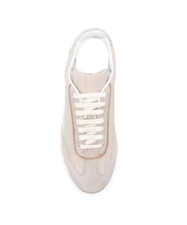 Fabiana Filippi Beaded Trim Panelled Sneakers