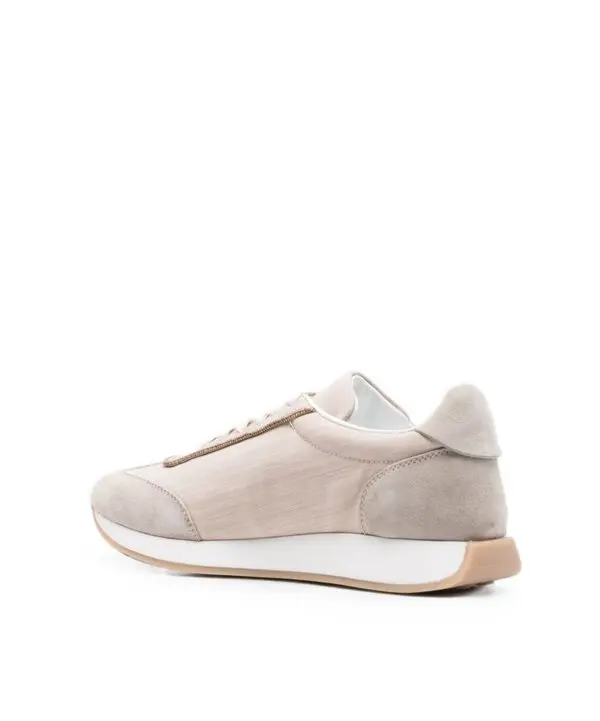 Fabiana Filippi Beaded Trim Panelled Sneakers