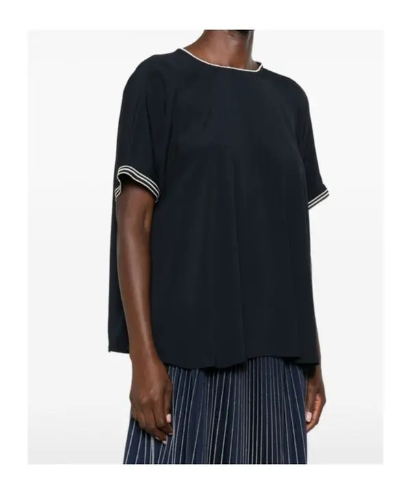 Fabiana Filippi Striped Trim T-shirt