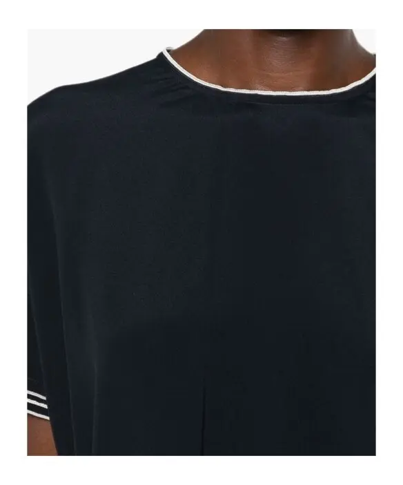 Fabiana Filippi Striped Trim T-shirt