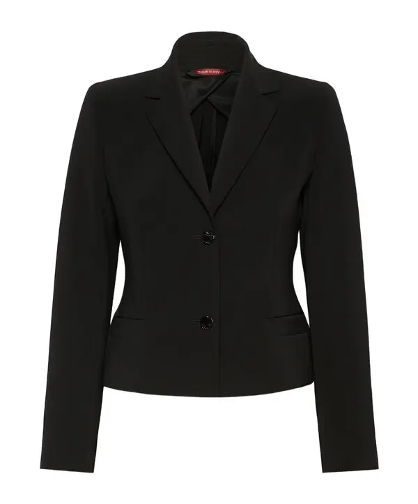 Max Mara Fitted Technical Cady Blazer - Black