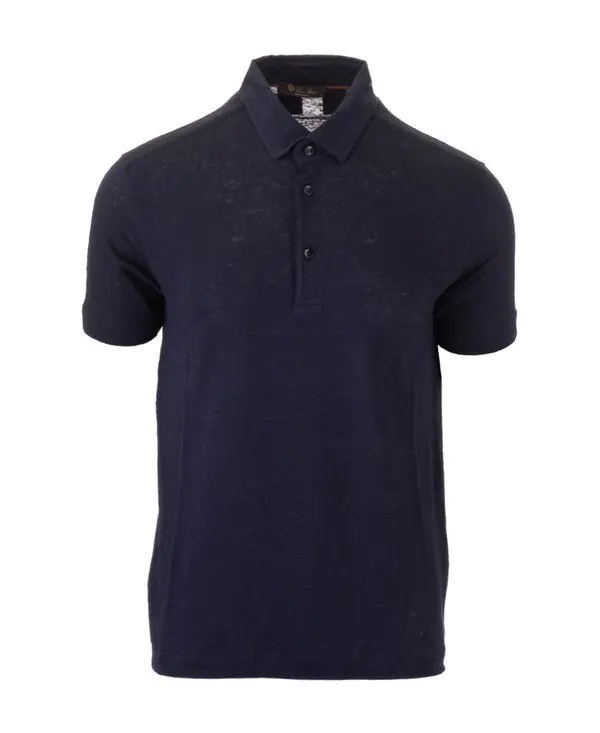 Loro Piana Short-sleeved Polo Shirt - Navy Blue