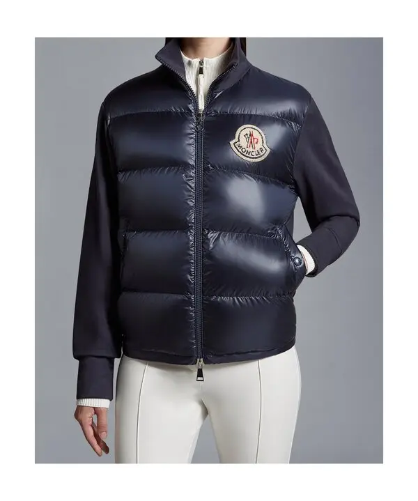 Moncler Padded Zip-up Sweatshirt With Terry Logo Patch