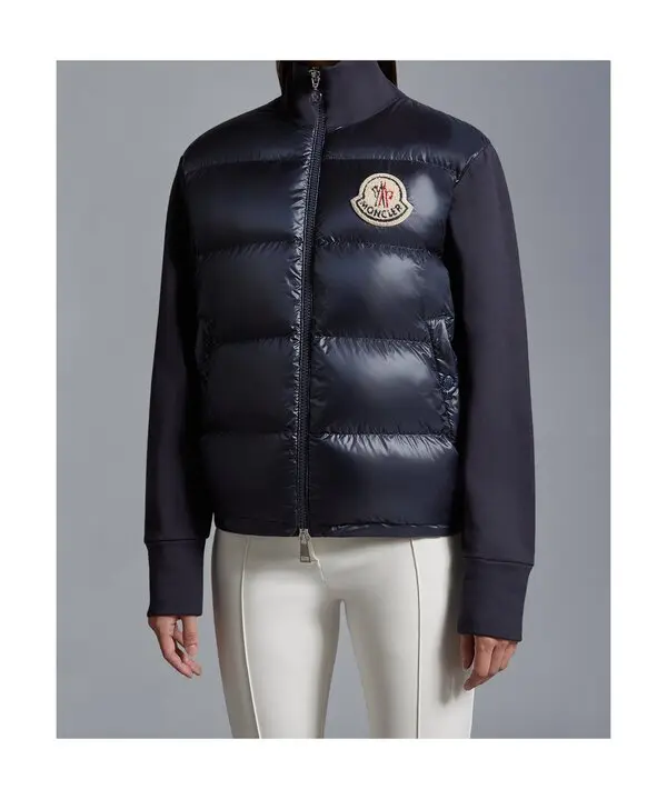 Moncler Padded Zip-up Sweatshirt With Terry Logo Patch