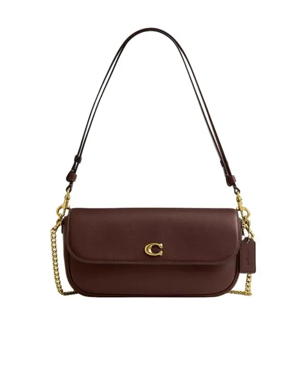 COACH Brook Flap Chain Bag - Brass/maple