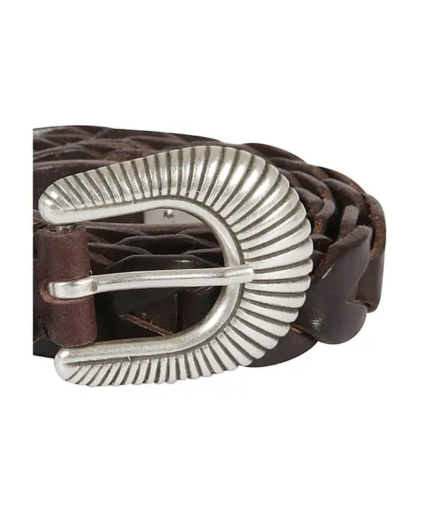 GOLDEN GOOSE Braided Leather Belt