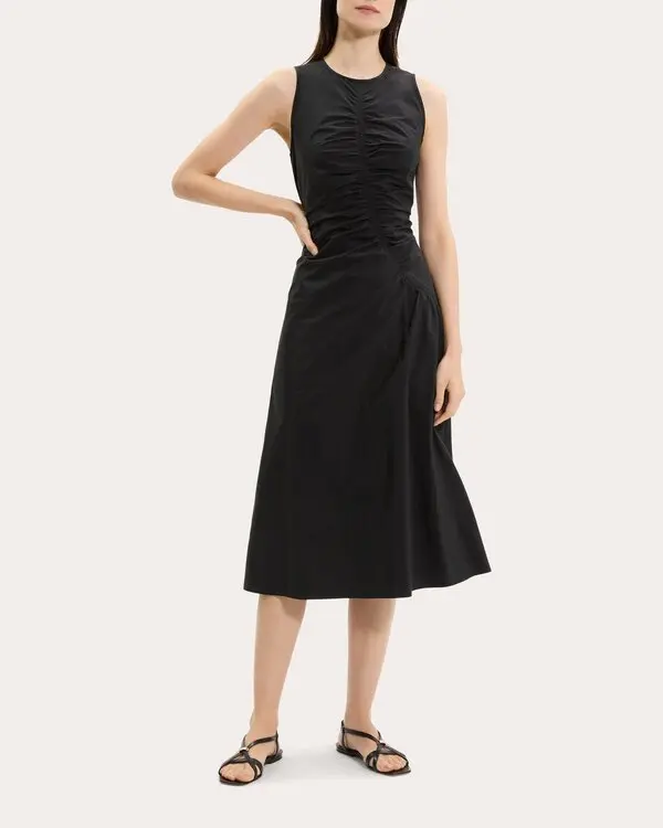Theory Asymmetric Ruched Tank Dress