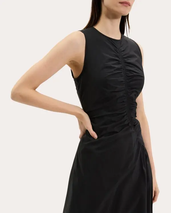 Theory Asymmetric Ruched Tank Dress