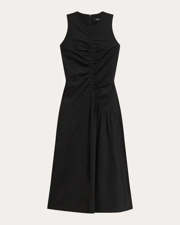 Theory Asymmetric Ruched Tank Dress