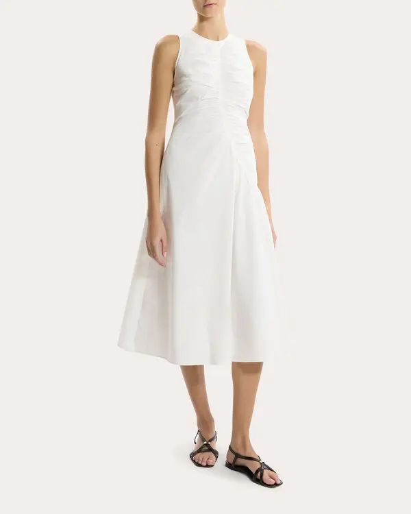 Theory Asymmetric Ruched Tank Dress