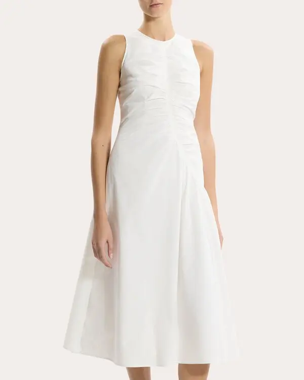 Theory Asymmetric Ruched Tank Dress
