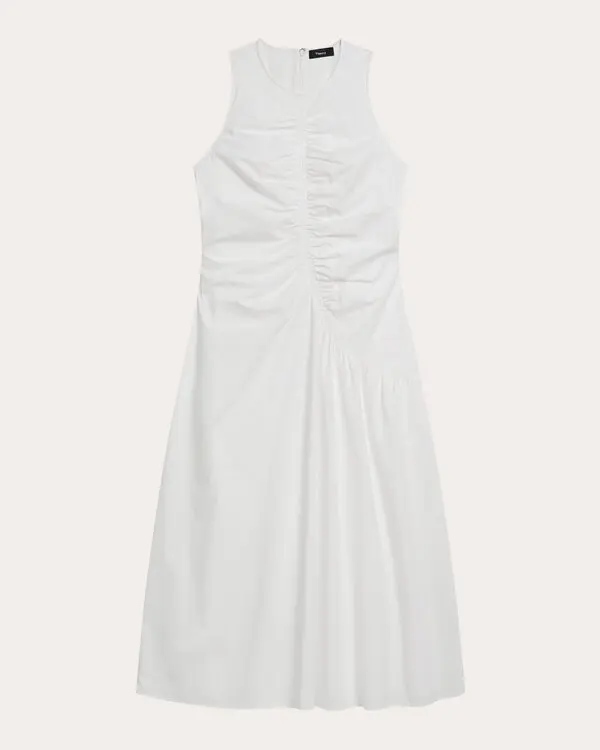 Theory Asymmetric Ruched Tank Dress