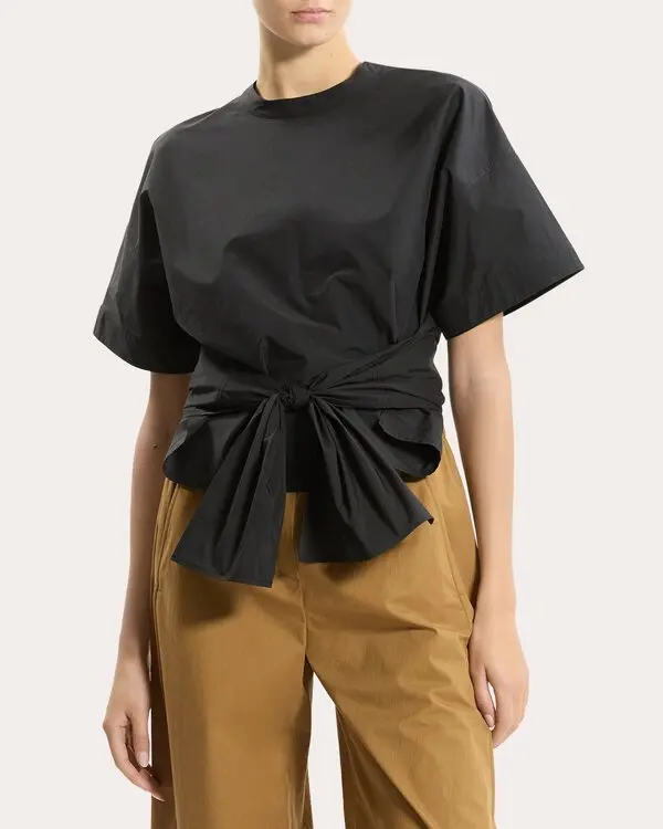 Theory Boxy Tie-front Top