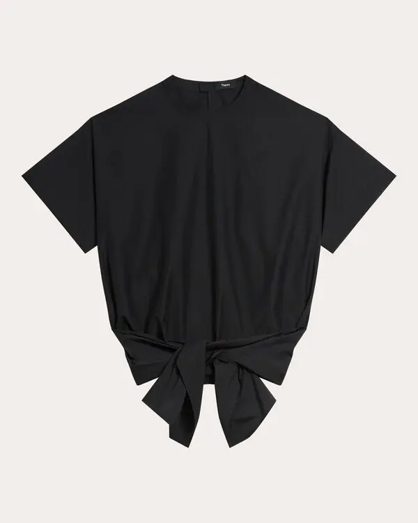 Theory Boxy Tie-front Top