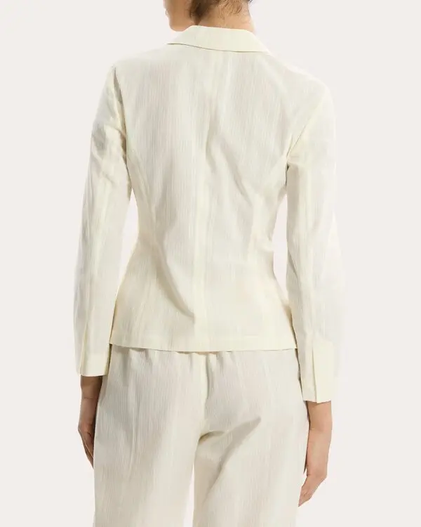 Theory Corded Cotton Shrunken Blazer