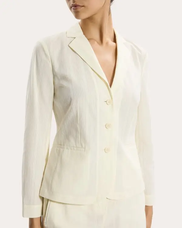 Theory Corded Cotton Shrunken Blazer