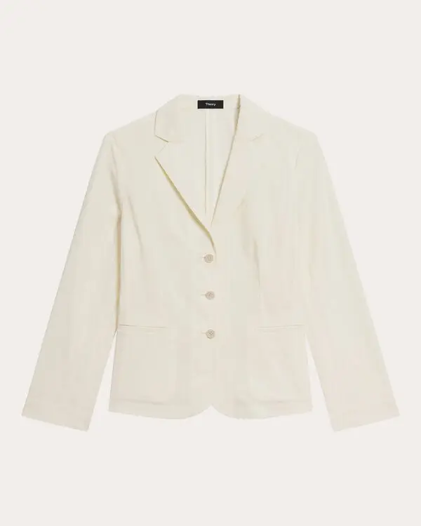 Theory Corded Cotton Shrunken Blazer