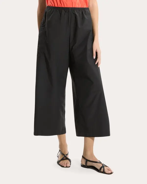 Theory Fluid Cropped Wide-leg Pants