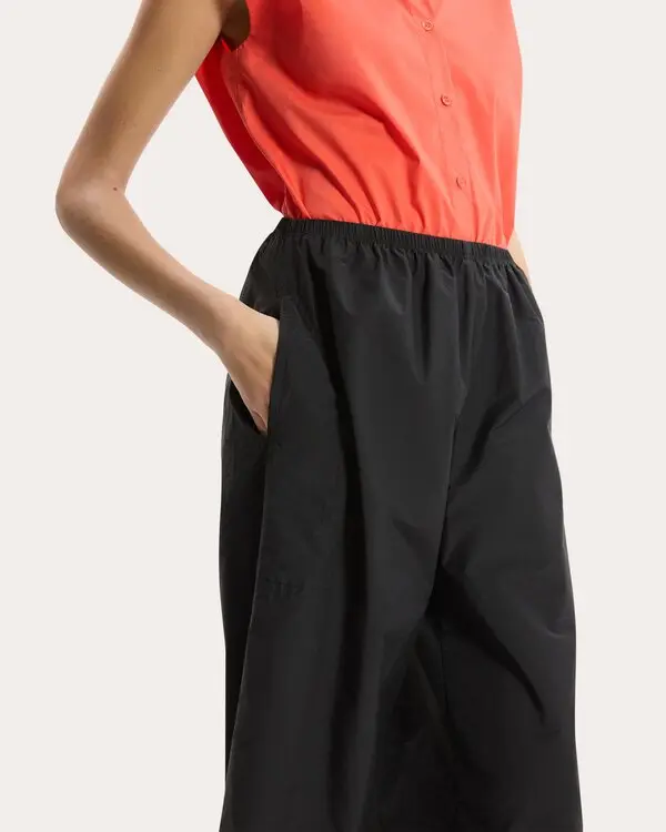 Theory Fluid Cropped Wide-leg Pants