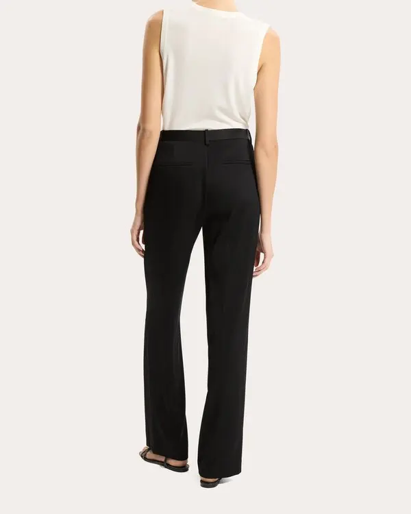 Theory Satin Slim Straight-leg Pants