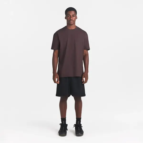 SKIMS Relaxed T Shirt | Deep Neutral | | Heavyweight Cotton - Raisin