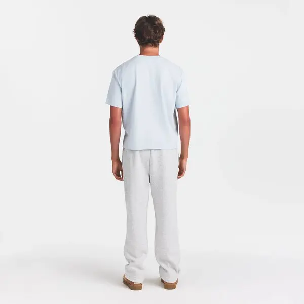SKIMS Relaxed Cropped Crewneck | Blue | Large | Heavyweight Cotton - Atmosphere