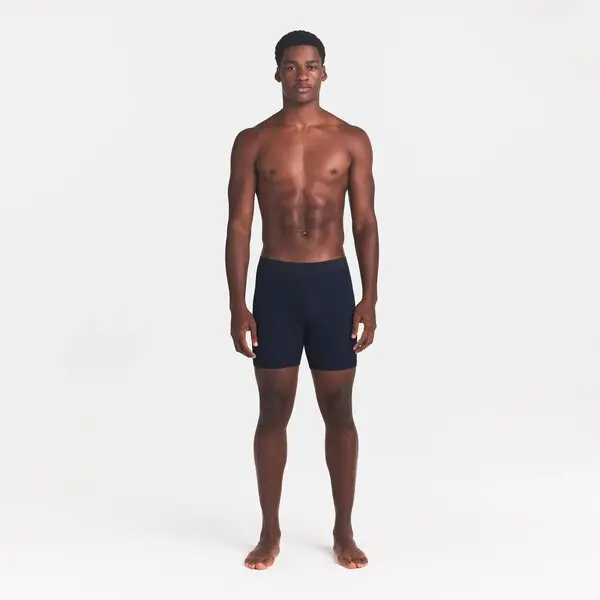 SKIMS 5" Boxer Brief | Blue | Small | Cotton - Navy