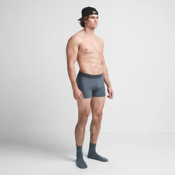 SKIMS 3" Boxer Brief | Blue | | Cotton - Kyanite