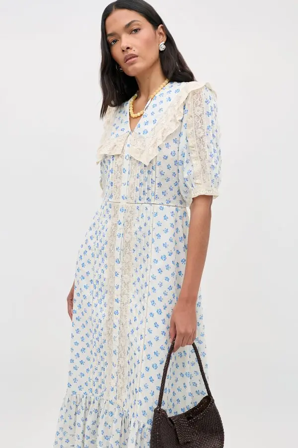 Rixo Edina Seville Floral Cream Regular