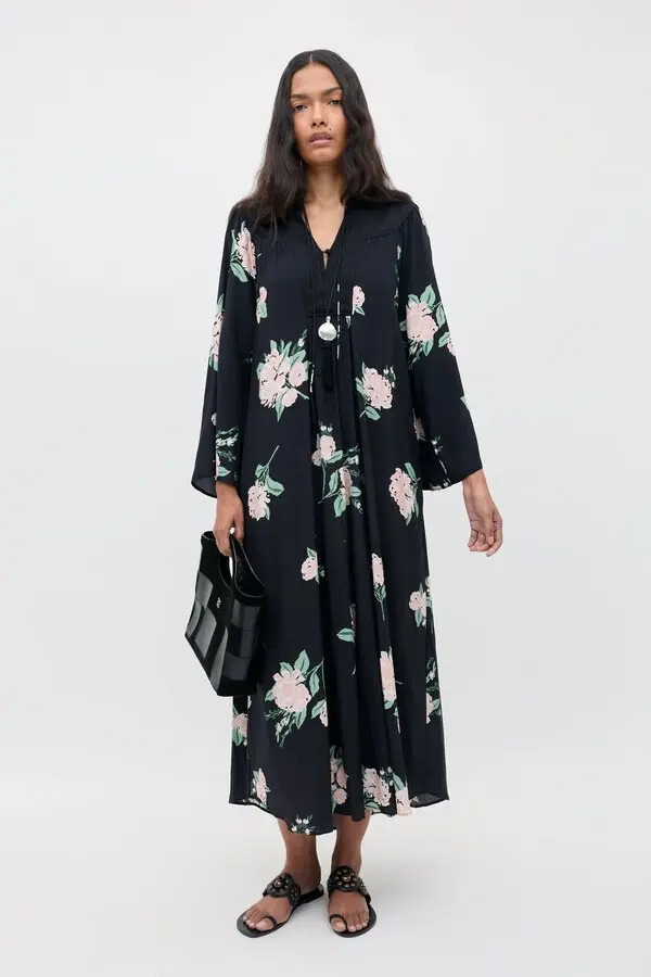 Rixo Lucilla Peonies Scatter Regular Dress