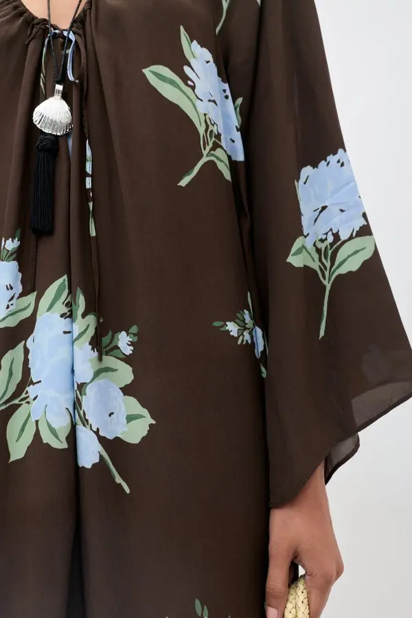 Rixo Lianne Peonies Scatter Dress