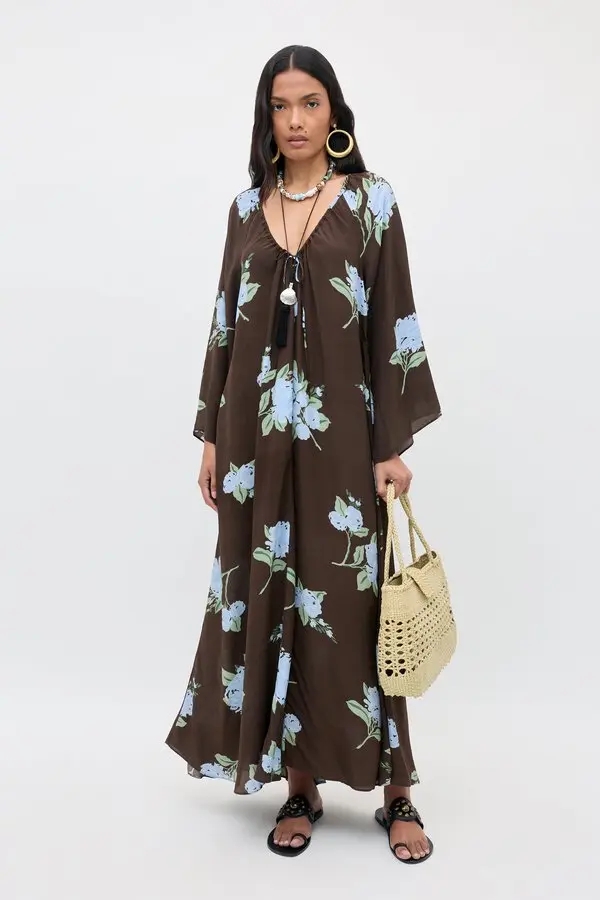 Rixo Lianne Peonies Scatter Dress