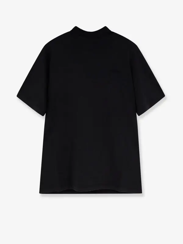 Attico Cotton T-shirt With Embroidered Logo On The Front - Multicolor