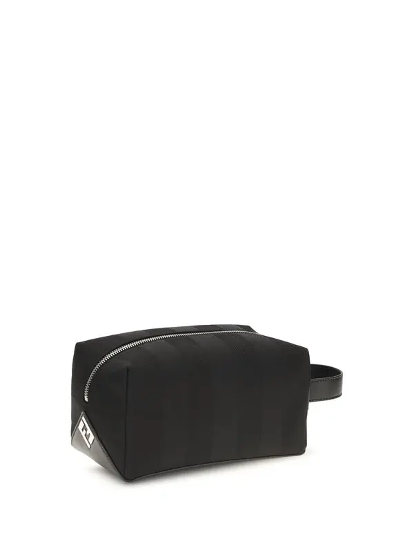 Fendi Striped Beauty Case - Cream